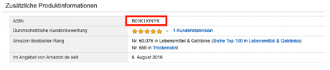 ASIN (Amazon Standard Identification Number) - Was ist das?